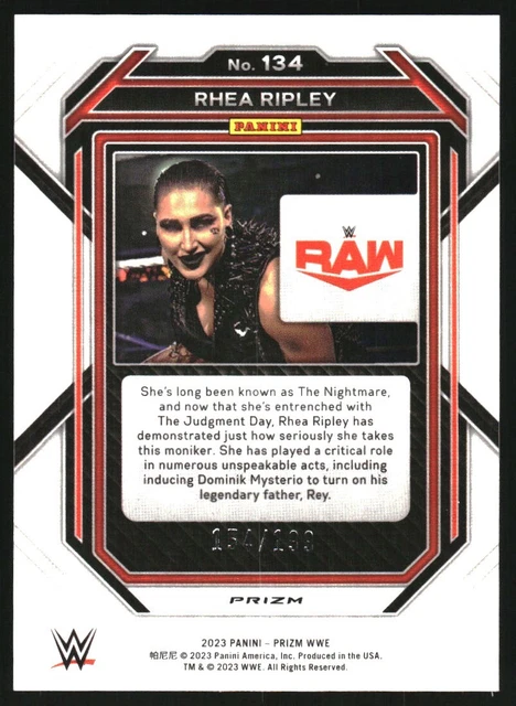 2023 PANINI PRIZM WWE Prizms Blu #134 Rhea Ripley/199 EUR 20,19 ...