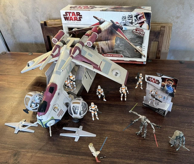 STAR WARS HASBRO Republic Gunship Crumb Bomber+Bubble Turrets Order66 ...