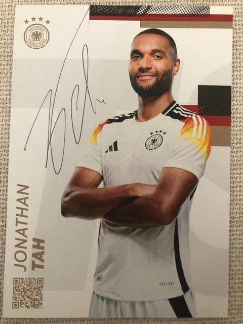 HANDSIGNIERTE AK AUTOGRAMMKARTE *JONATHAN TAH* Deutschland DFB EM 2024 ...