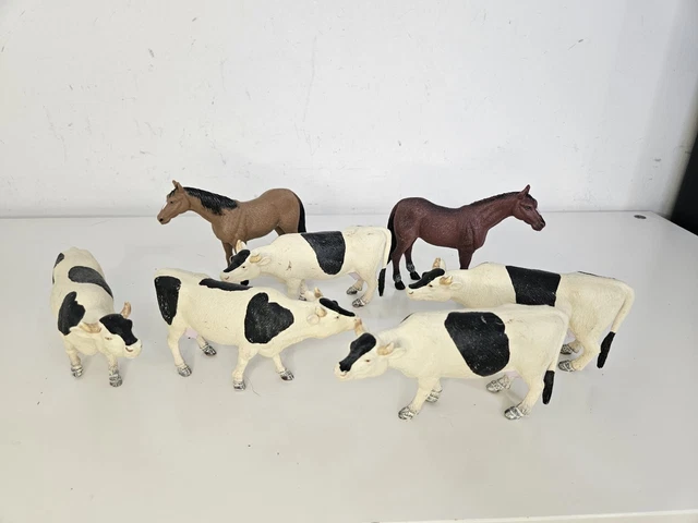 VINTAGE ELC FARM Animal Bundle 5 Cows 2 Horses Early Learning Centre £8 ...