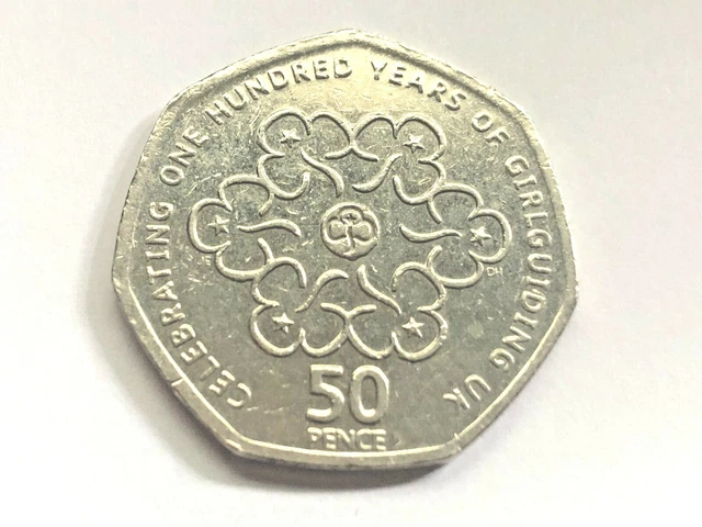 50P FIFTY PENCE Coin Celebrating 100 Years of Girlguiding UK 2010 £1.99 ...