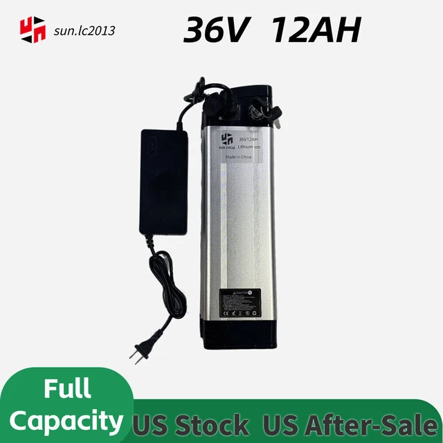 36V12AH EBIKE BATTERY Pack Lithium Ion 30A BMS Electric Bicycle 800W 3A ...