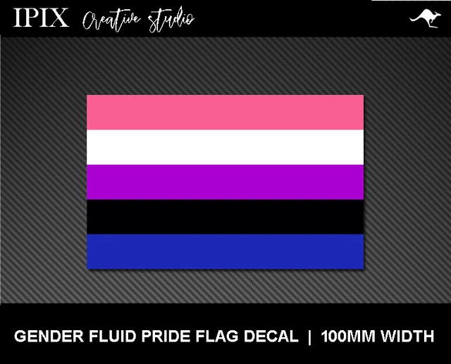 GENDER-FLUID PRIDE FLAG Decal | Sticker | Bar | Car | 100Mm Width $3.49 ...