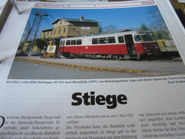 BAHNHOF MIT GLEISPLAN Stiege Sachsen Anhalt 4S EUR 5,16 - PicClick DE