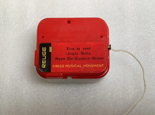 VINTAGE SWISS REUGE Jingle Bells Pull String Music Box Mechanism ...