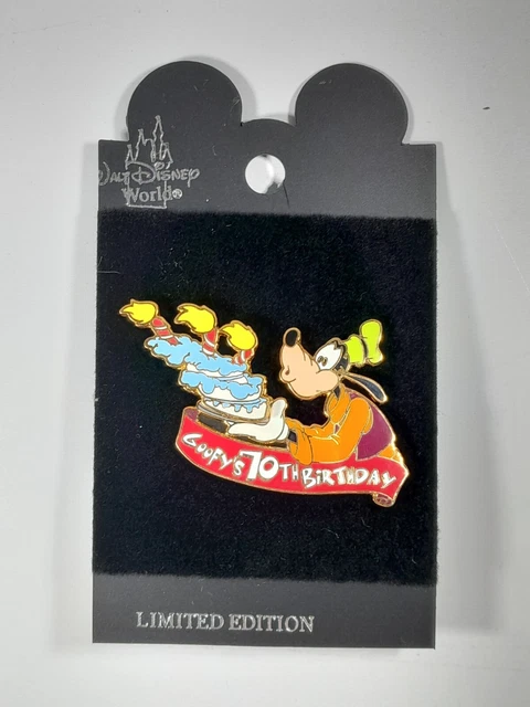WALT DISNEY WORLD Goofy's 70th Birthday Pin Cake & Candles 10976 ...