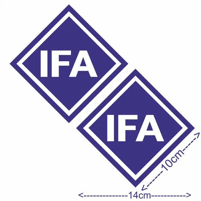 2 IFA LOGO Aufkleber 10cm DDR GDR Oldtimer Ostalgie Ossi Trabi ZT W50 ...