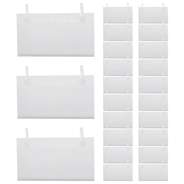 80PCS PLASTIC BASKET Label Holders Price Tag Ticket Hanger Clips ...