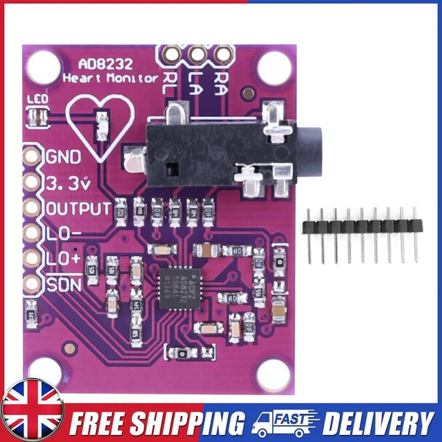 ECG MODULE ECG Monitor Sensor Module Electric Unit Modules for Arduino DIY Kit £6.23 - PicClick UK