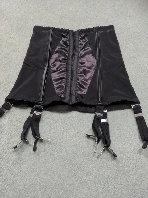What Katie Did Retro Black Waist Cincher Girdle Corset Suspenders 12 £