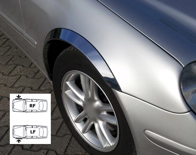 MERCEDES W203 CL Wheel Arch Trims FRONT Chrome style left right set ...