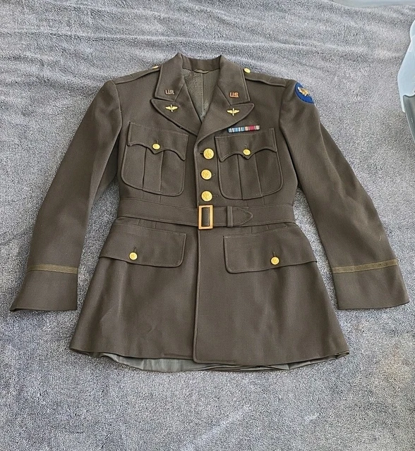 WW2 AAF CHOCOLATE Brown Warrant Officer Pilot's 4 Pocket Tunic Jacket £ ...