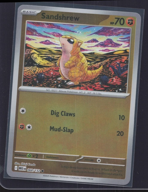 POKÉMON TCG | Mega Evolution | Sandshrew | 068/132 | Reverse Holo | NM ...