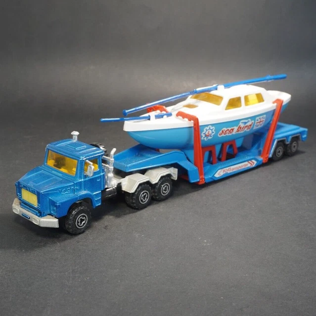 MAJORETTE SCANIA BOAT Transporter 1/60 Made in France Vintage Diecast ...
