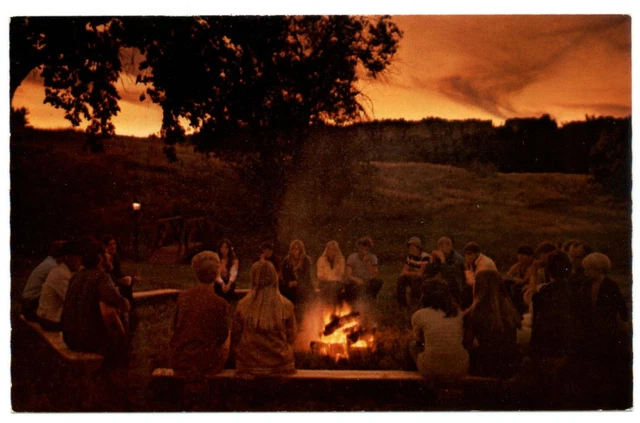 CAMPFIRE AT FORT Robinson State Park ~ Crawford Nebraska ~ dated 1977 ...