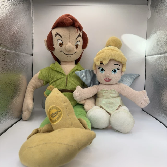 DISNEY STORE PETER Pan and Tinker bell Plush Toy £10.00 - PicClick UK