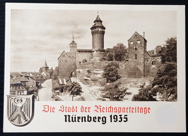 GERMAN THIRD REICH Ww2 Original Postcard Reichsparteag Nürnberg 1935 £ ...
