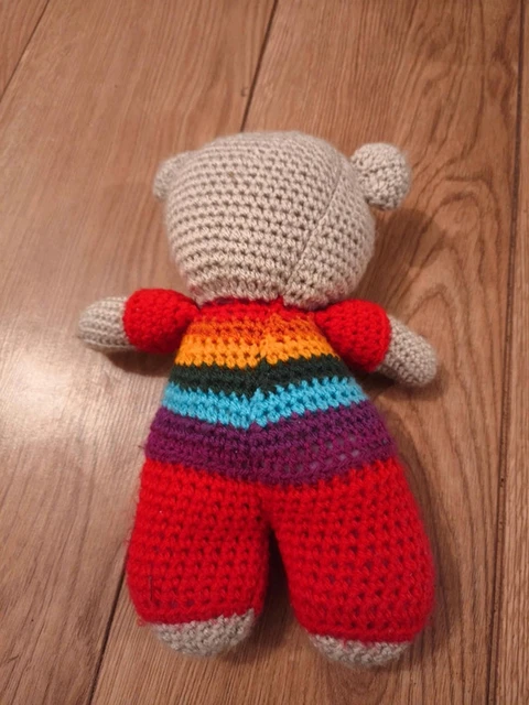 CROCHETED RAINBOW BEAR: Handmade Stuffed Animal £1.17 - PicClick UK