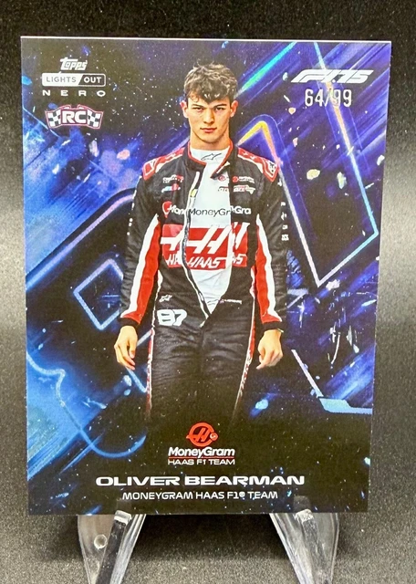 TOPPS F1 FORMULA 1 Lights Out 2025 # Oliver Bearman RC # Black Parallel ...