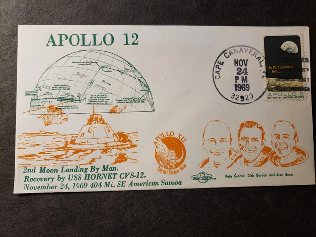 USS HORNET CVS-12 Naval Cover 1969 APOLLO 12 SPACE Cachet CAPE ...