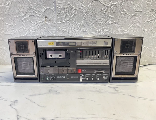 STEREO CASSETTE RECORDER Boombox Ghetto Blaster Cd Sony Cfd-5 Vintage ...