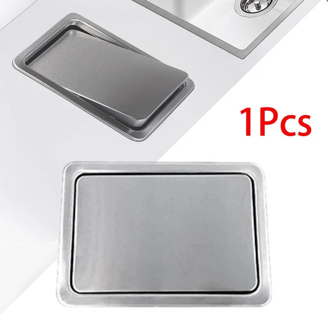 RECESSED GARBAGE COVER Recessed Counter Top Flap Lid Trash Bin Cover ...