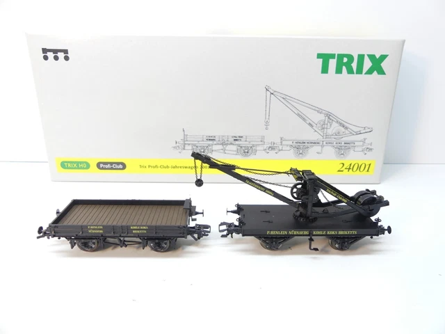 TRIX PROFI-CLUB H0 24001 Güterwagen-Set, Kranwagen, DC, NEM, NEU in OVP #55006 EUR 59,90 ...