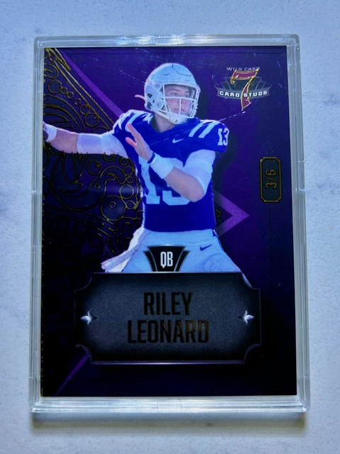 RILEY LEONARD SSP# 3/6 2023 Wild Card 7 Card Studs DUKE BLUE DEVILS EUR ...
