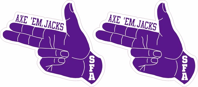 STICKERTALK OFFICIALLY LICENSED SFA Axe 'Em, Jacks Stickers, 3 inches x ...