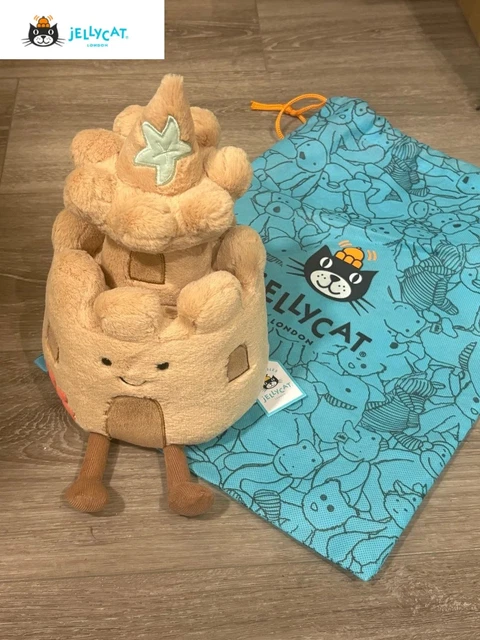 JELLYCAT AMUSEABLE SAND Castle Pillow Plush Doll Toy With Dust Bag ...