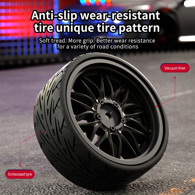 1/16 SCALE 4WD RC Car 70km/h High-Speed | 2.4GHz Metal Gear & LED Light ...