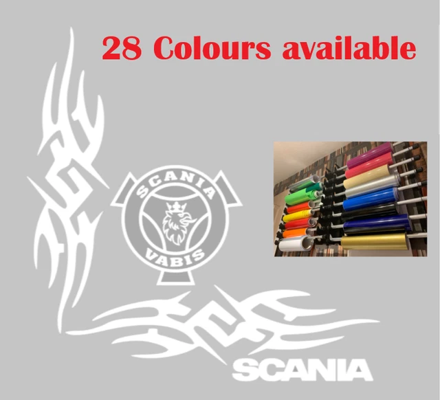 SCANIA TRUCK DECALS x 2. van window graphic sticker 15 COLOUR. FREE ...