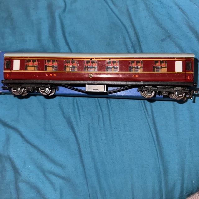 HORNBY DUBLO D3 FIRST/THIRD LMS Corridor COACH Boxed In Wrong Box Good ...