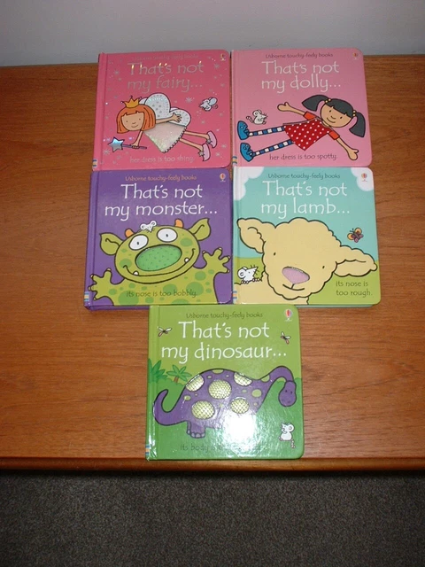 THAT'S NOT MY Books 5 Usborne Touchy Feely Fairy Dolly Lamb Dinosaur ...