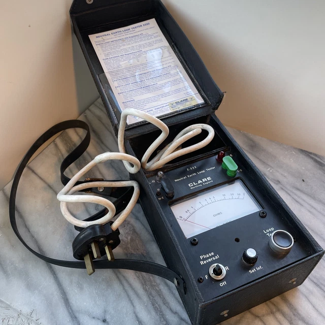 CLARE INSTRUMENTS COMPANY Neutral Multiple Earth Loop Tester Z.333 £35. ...