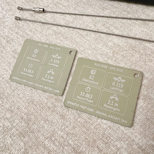 EMIRATES AIRBUS A380 A6-EDA Aircraft Fuselage Skin Tag Set Exclusive ...