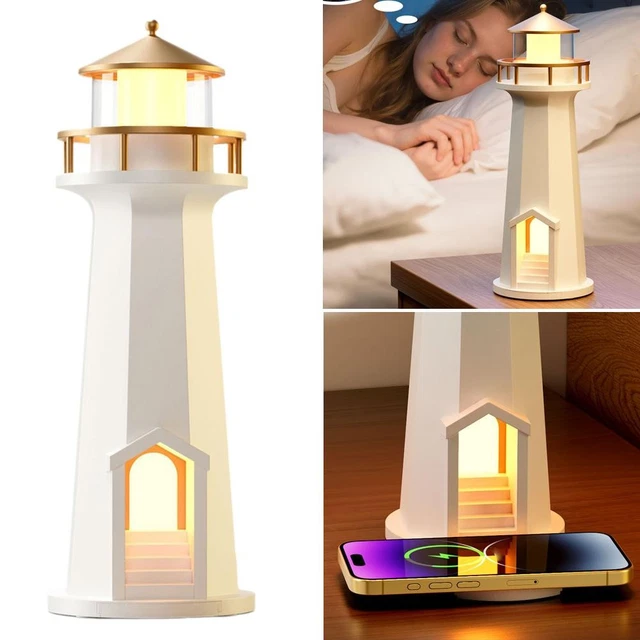 MOON LAMP PROJECTOR Night Light,Lighthouse Lamp Decor Night Light ...