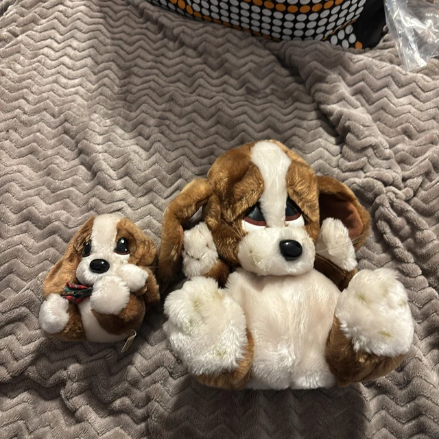 VINTAGE APPLAUSE 1987 Sad Sam hand puppet Soft Plush Toy Hound Dog with ...