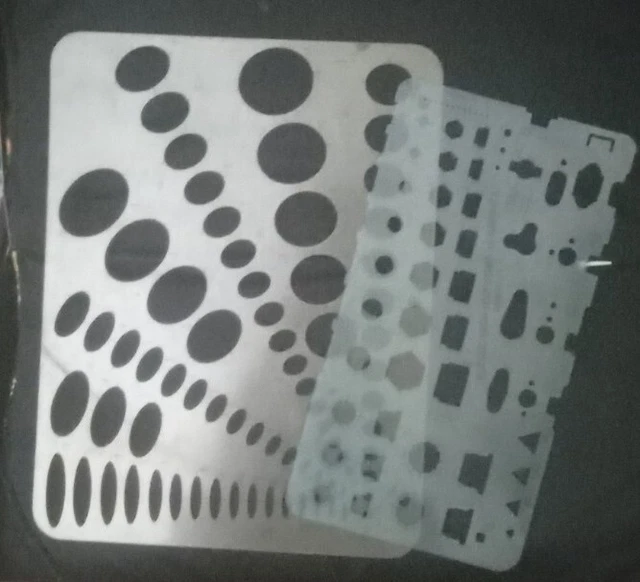 VINTAGE DRAFTING TEMPLATES Stencils Drawing Architect Art Crafts £9.47 ...