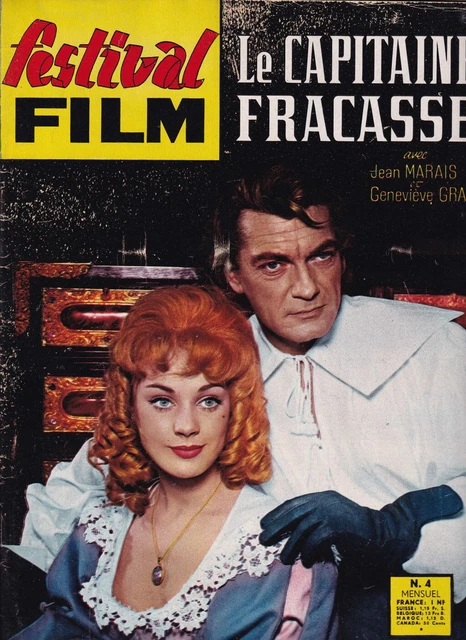 FESTIVAL FILM N° 4/1961 - Le Capitaine Fracasse, Jean Marais Geneviève Grad EUR 9,95 - PicClick FR