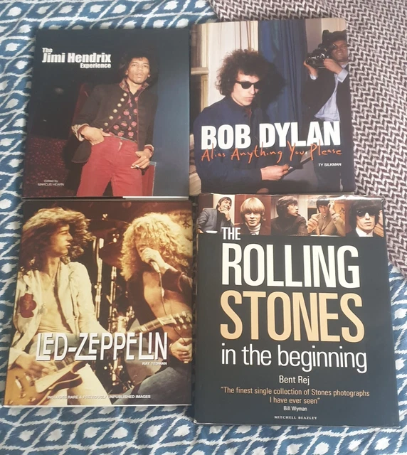 LED ZEPPELIN BOB Dylan Jimi Hendrix The Rolling Stones Hardback Books ...