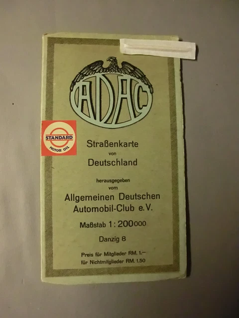 ALTE ADAC LANDKARTE Ostpreußen Danzig um 1935 Dapolin Reklamemarke EUR 3,00 - PicClick DE
