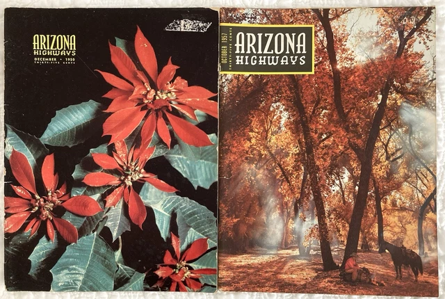 2 1950S ARIZONA Highways Magazines Native Dances Cattle Drive Lt Beale ...