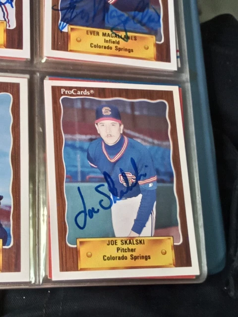 1990 PROCARDS JOE Skalski IP Colorado Springs Sky Sox 34 Indiens de ...
