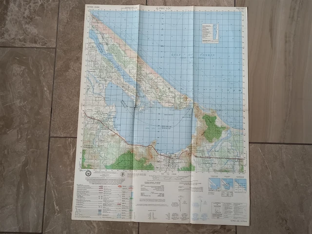 US ARMY 1970 Vnam War Map Phuoc Tuong Heliport Da Bac Heliport Gulf Of ...