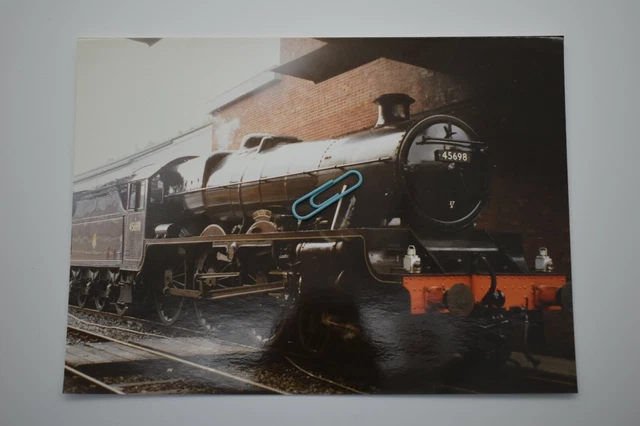 TRAIN PHOTOGRAPH OF LMS Railway Locomotive No 45698 Bury Station (E62 ...
