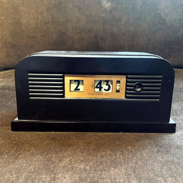 VINTAGE 1920S TELECHRON ART DECO ELECTRIC CLOCK BAKELITE MODEL 8B11 For ...