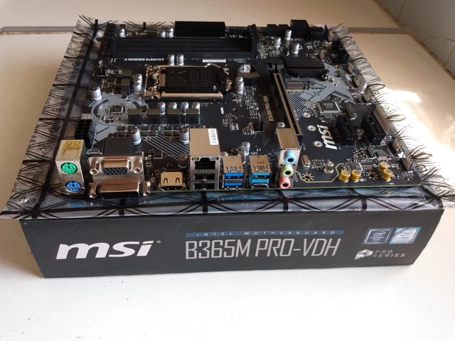 MSI B365M PRO-VDH motherboard Intel LGA1151 DDR4 64G VGA DVI HDMI microATX NEW £57.92 - PicClick UK
