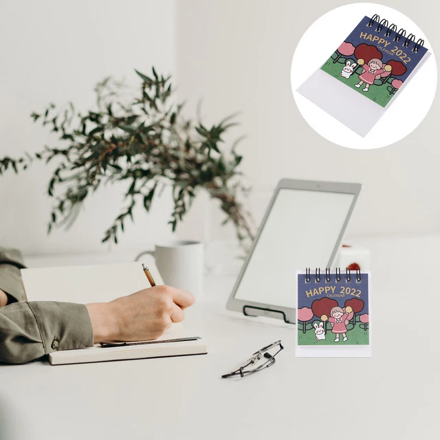 DESKTOP CALENDAR STAND Up Calendar Notepad 2022 Turning Page Calendar £ ...