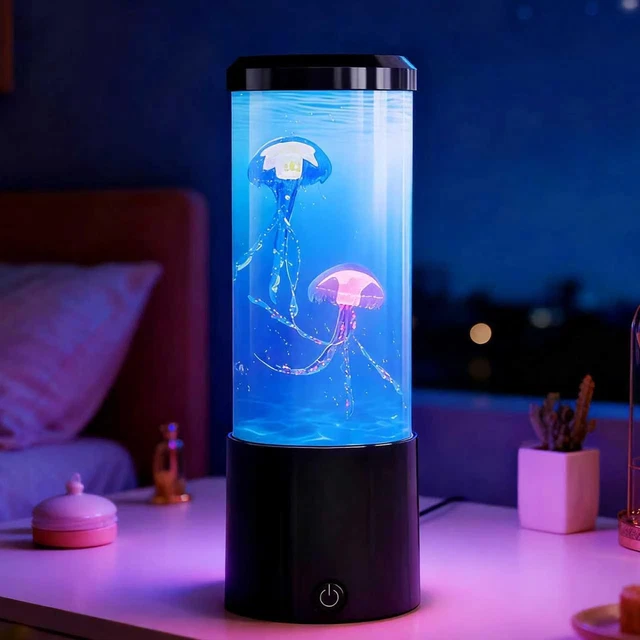 JELLYFISH LAVA LAMP LED Mood Light USB 7 Colour Modes – Multicolour £8. ...
